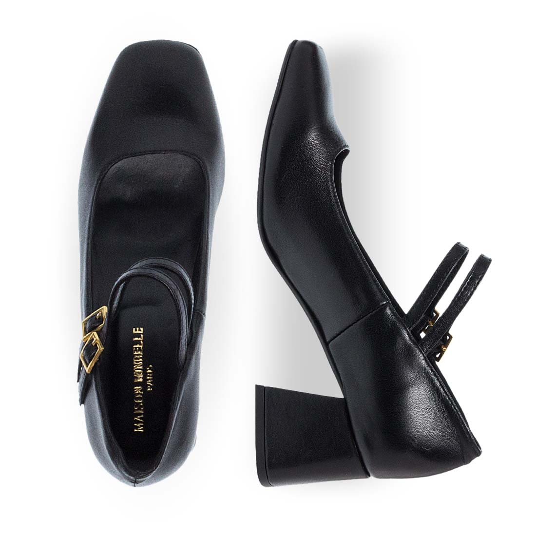 Mary Jane Παπούτσια Δερμάτινα Γυναικεία Maison Minrelle 13232009 - ΜΑΥΡΟ | Maison Minrelle